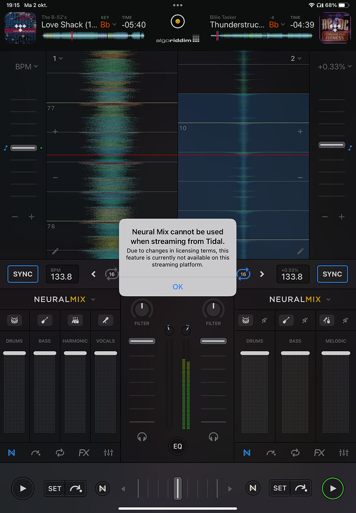 Neural Mix and Tidal don’t work together anymore - Questions - Algoriddim Community Forums