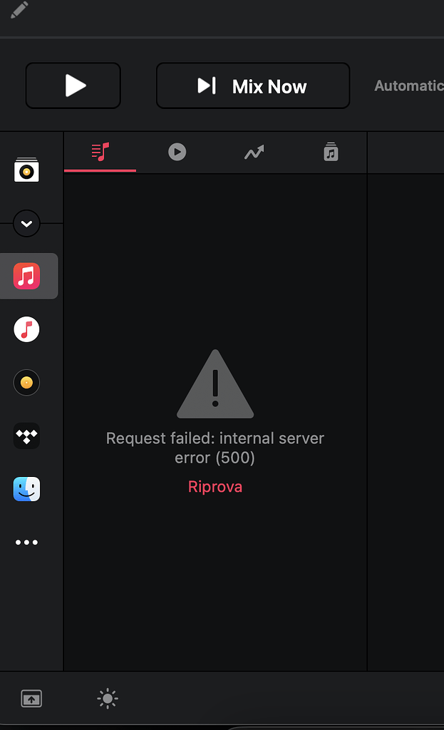 Apple Music Integration - error (500) - Bug Reports - Algoriddim ...