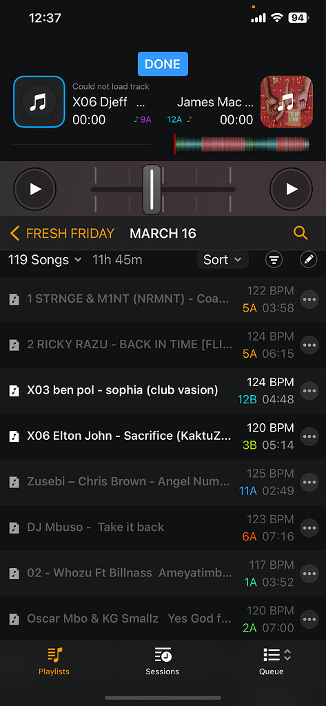 Songs not loading... Disappearing!! - Bug Reports - Algoriddim Community Forums