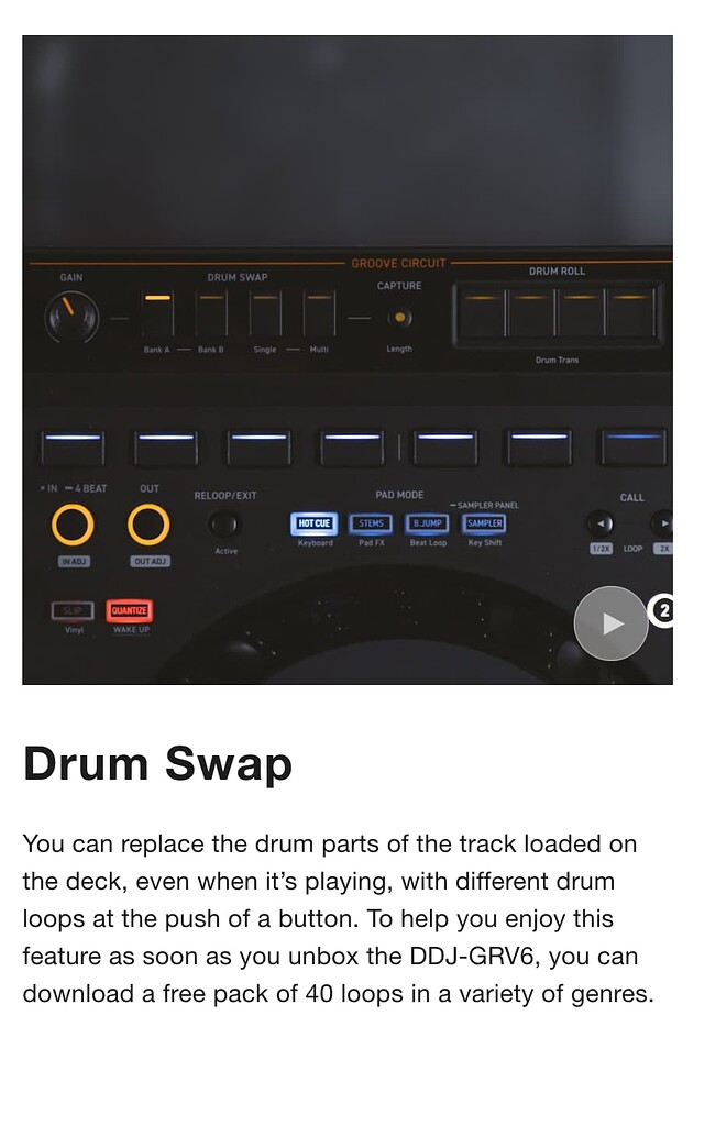 Add DDJ-GRV6’s Drum Swap - Suggestions - Algoriddim Community Forums
