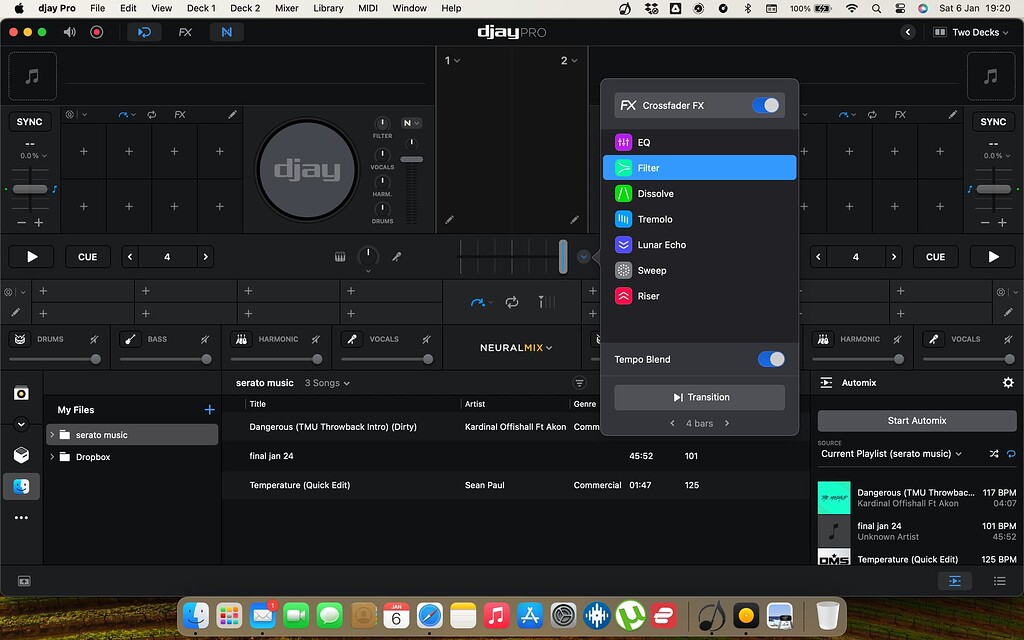 I can't see the Drum swap on crossfader FX - Questions - Algoriddim Community Forums